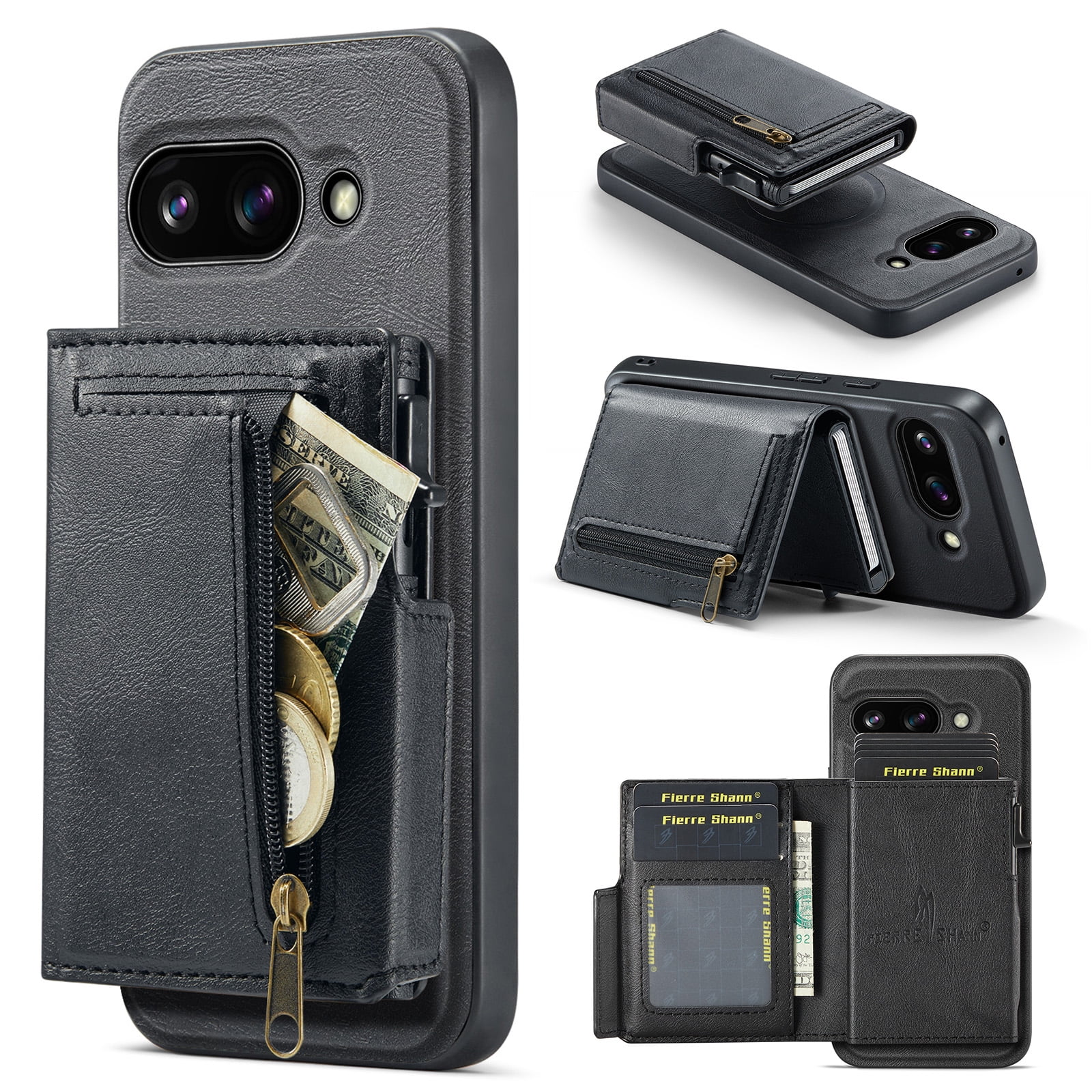 Allytechgroup Wallet Case for Google Pixel 10A, Built-in Card Holder PU ...