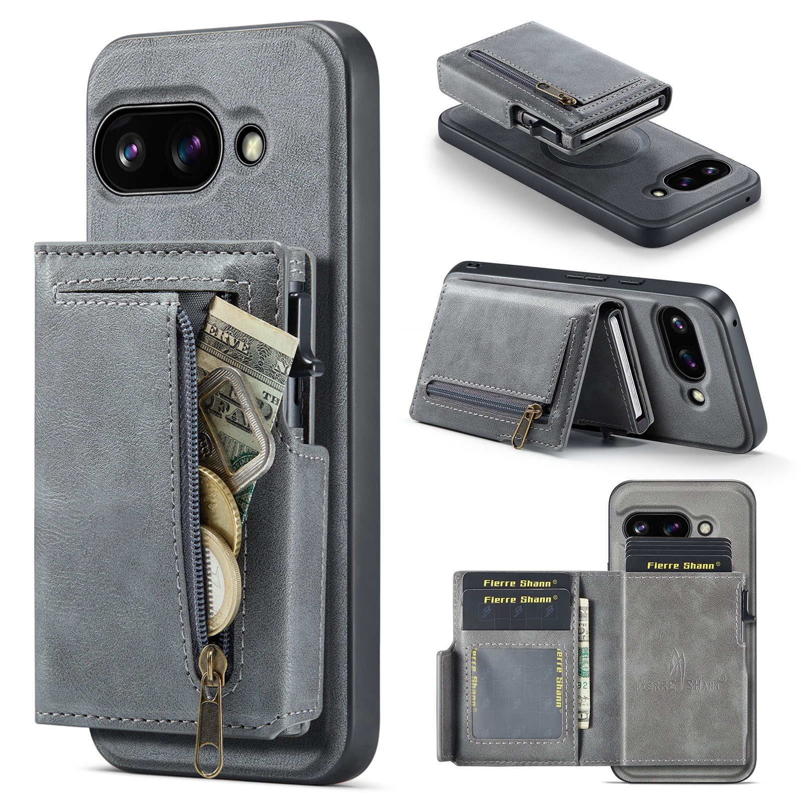 Allytechgroup Wallet Case for Google Pixel 9A, Built-in Card Holder PU ...