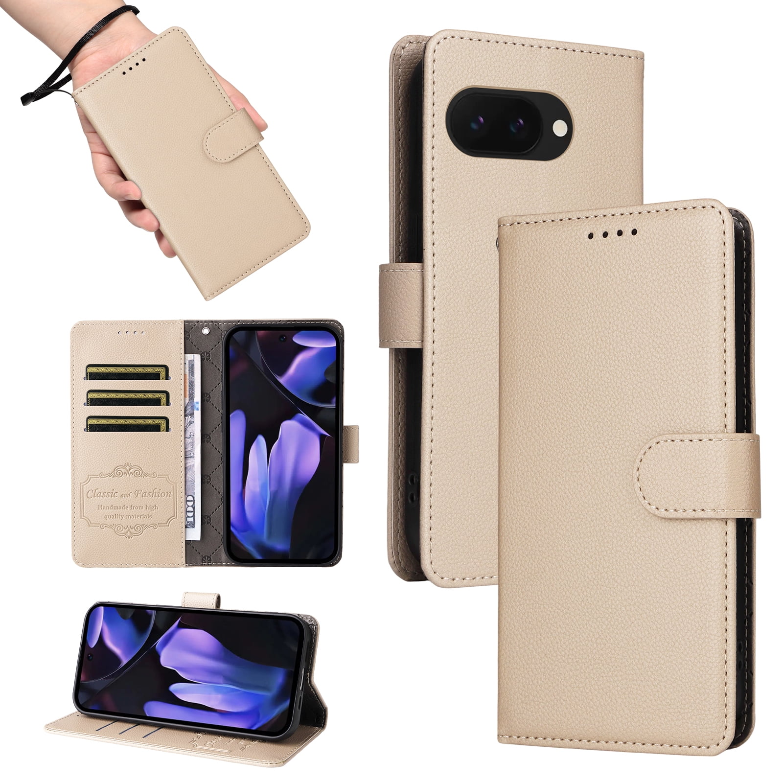 Allytechgroup Wallet Case for Google Pixel 9A with Lanyard, PU Leather ...