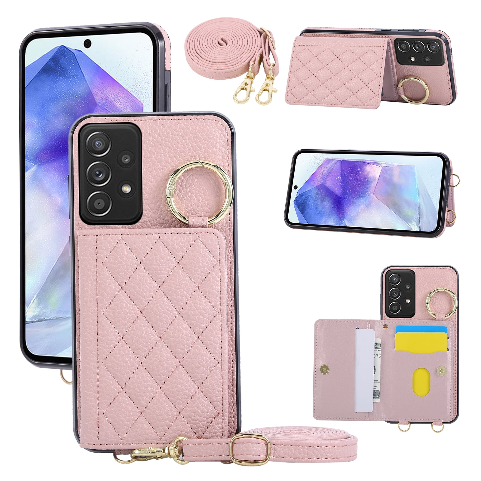 Allytechgroup Wallet Case for Samsung Galaxy A25 5G, with Shoulder ...