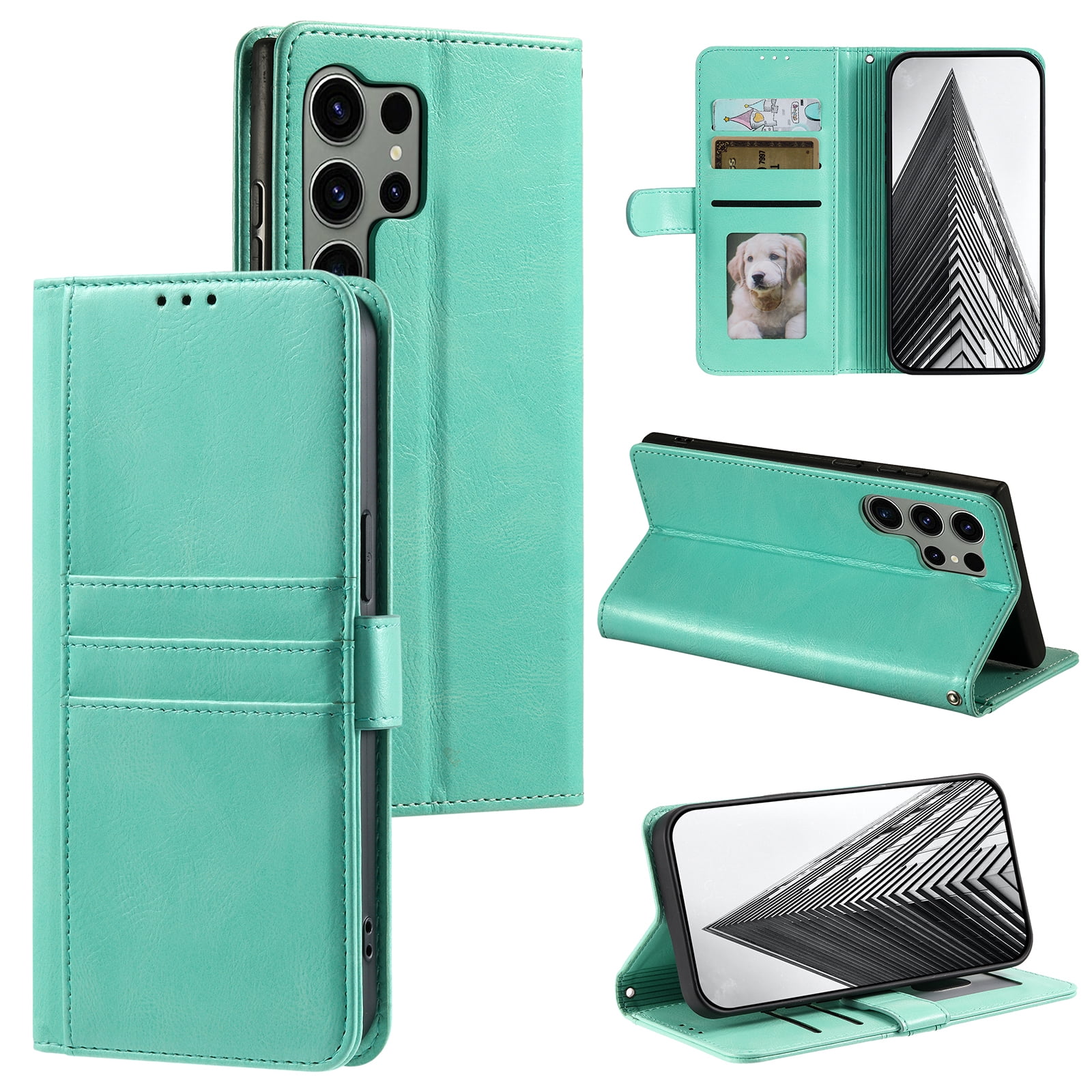 Allytechgroup Wallet Case for Samsung Galaxy S23 Plus, RFID Blocking PU Leather Flip Bumper with ...