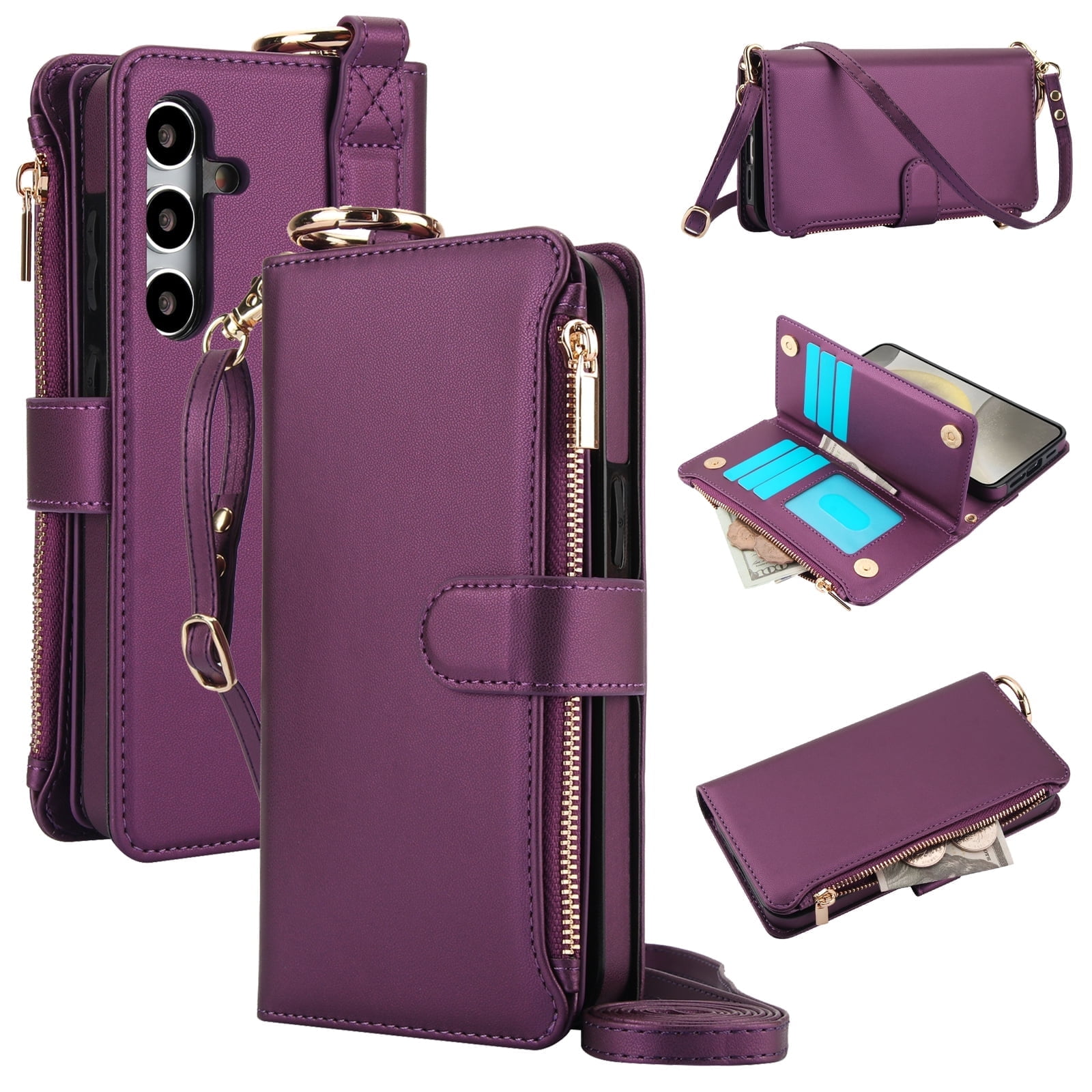 Allytechgroup Wallet Case for Samsung Galaxy S25, RFID Blocking ...