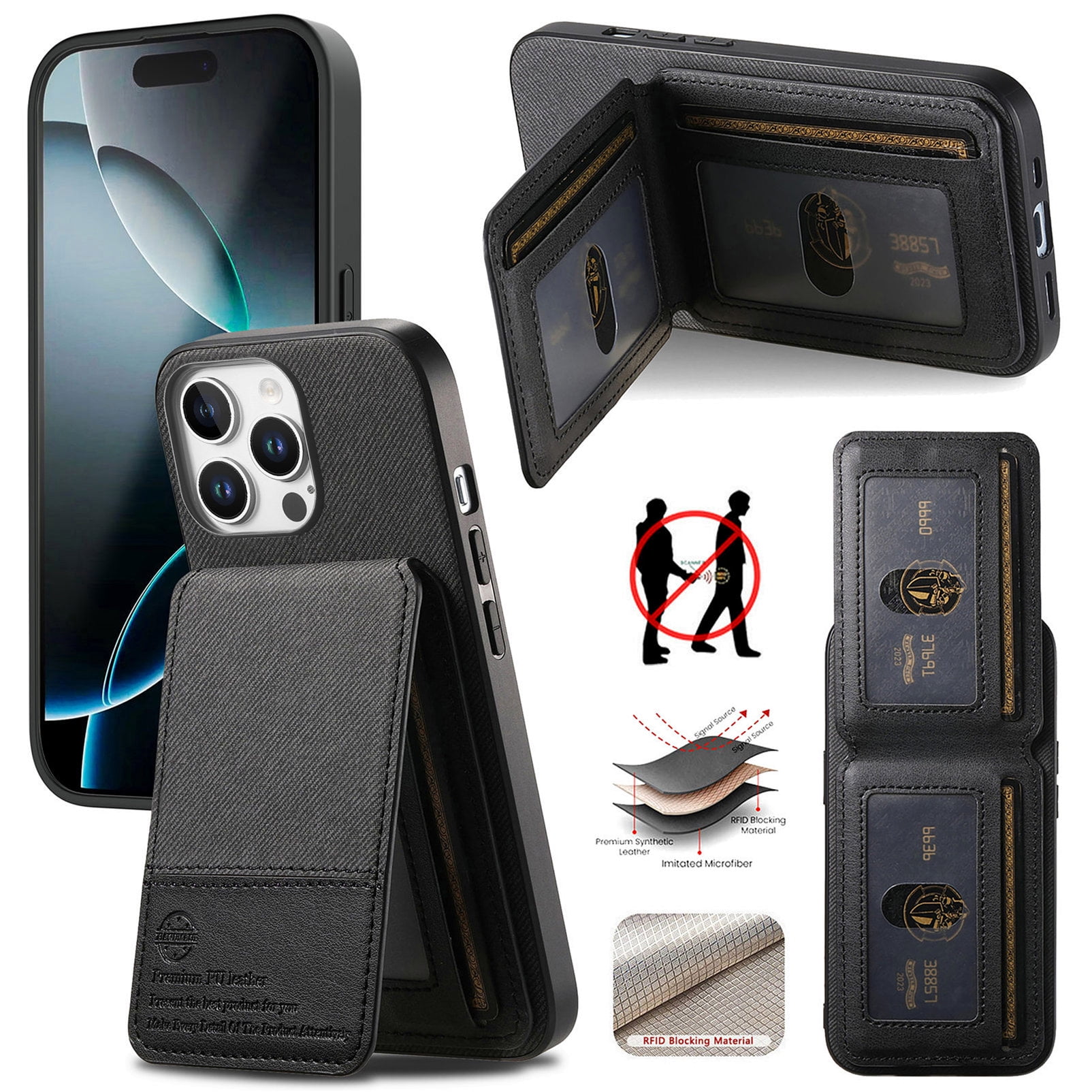 Allytechgroup Wallet Case for iPhone 12 Pro Max with Credit Card Slot ...
