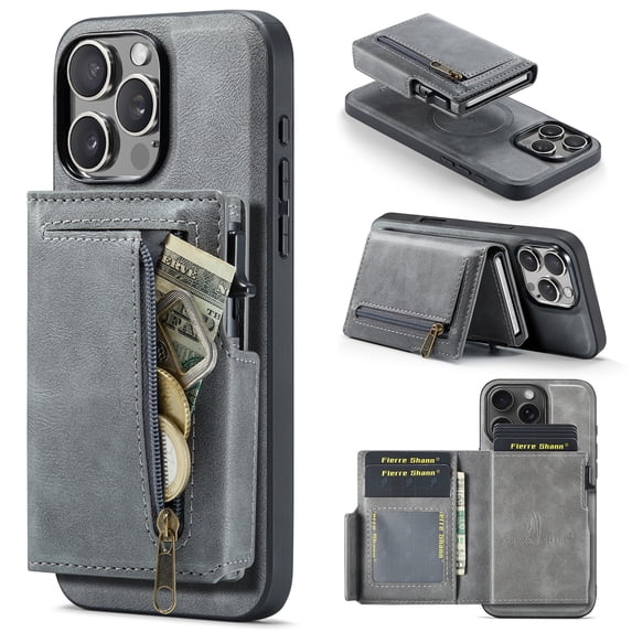 Allytechgroup Wallet Case for iPhone 16 Pro, Built-in Card Holder PU ...