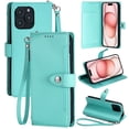 Allytechgroup Wallet Case for iPhone 16 Pro Max with Wrist Strap, Built ...
