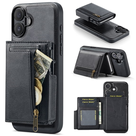 Allytechgroup Wallet Case for iPhone 17, Built-in Card Holder PU ...