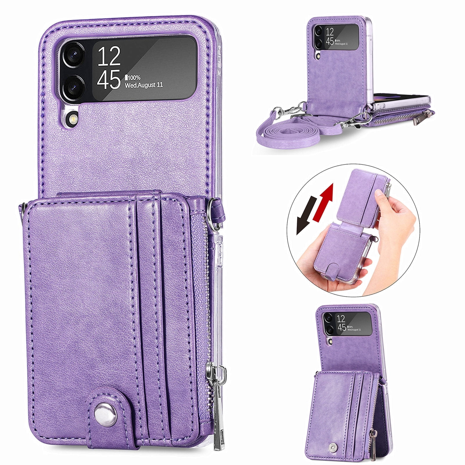 Allytechgroup Wallet Phone Case for Samsung Galaxy Z Flip 4, Premium PU ...