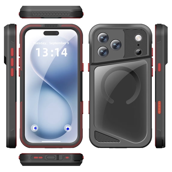 Allytechgroup Waterproof Case for iPhone 17 Pro with Screen Protector ...