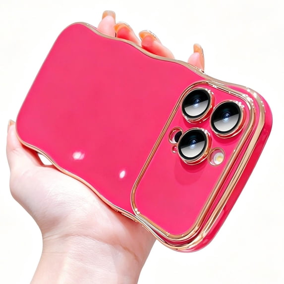 Allytechgroup Wavy Electroplated Case for iPhone 15 Pro, Stylish ...