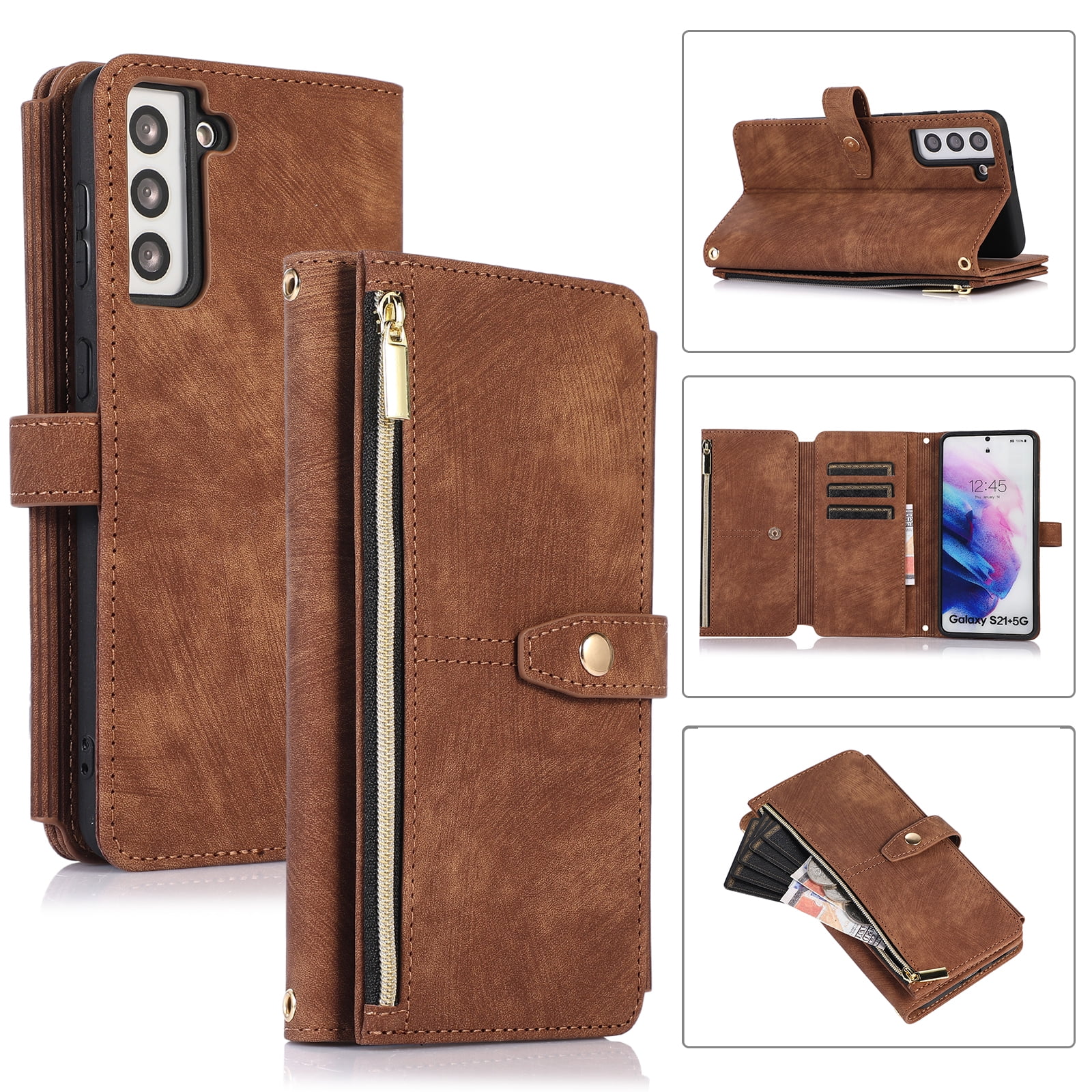 Allytechgroup Zipper Wallet Case for Samsung Galaxy S24 FE with Wrist ...
