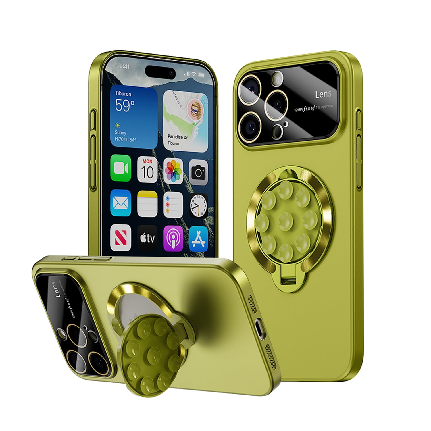 Allytechgroup for iPhone 13 Case Support Magnetic Car Mount Silicone ...