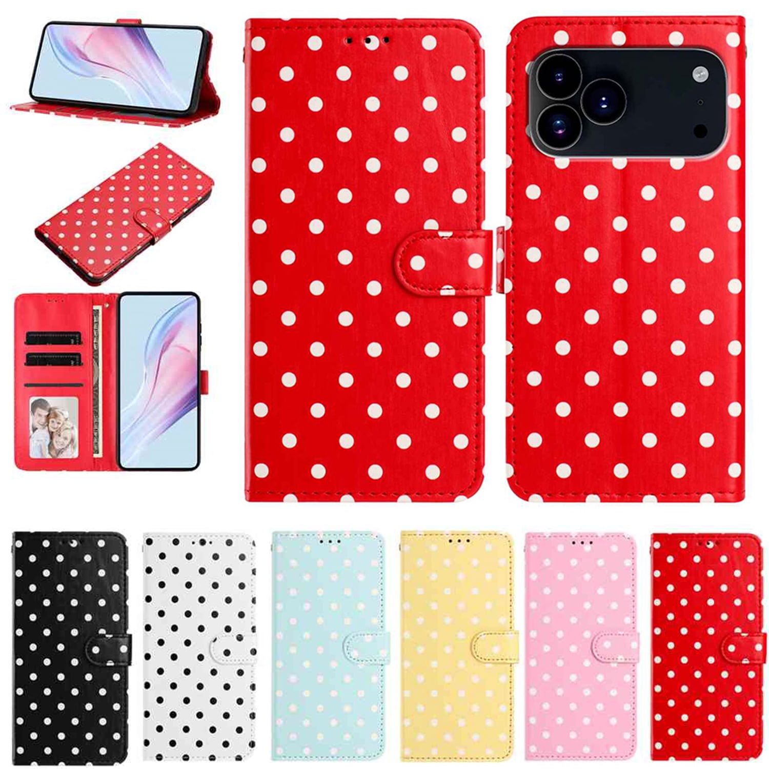 Allytechgroup for iPhone 17 Pro Case PU Leather Magnetic Wallet Flip ...