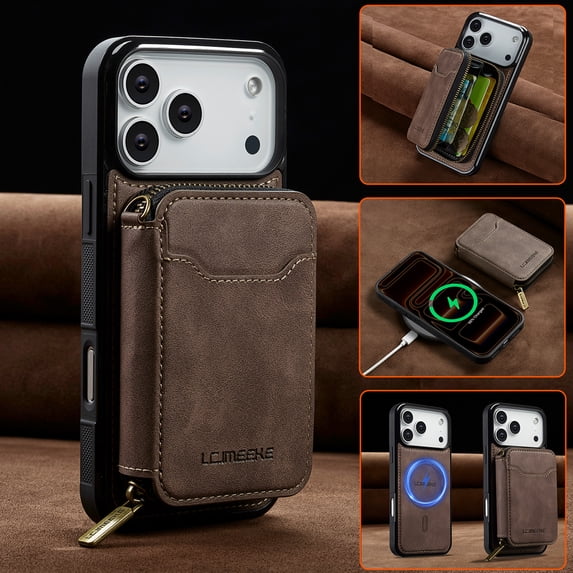 Allytechgroup for iPhone 17 Pro Magnetic Wallet Case with RFID Card ...