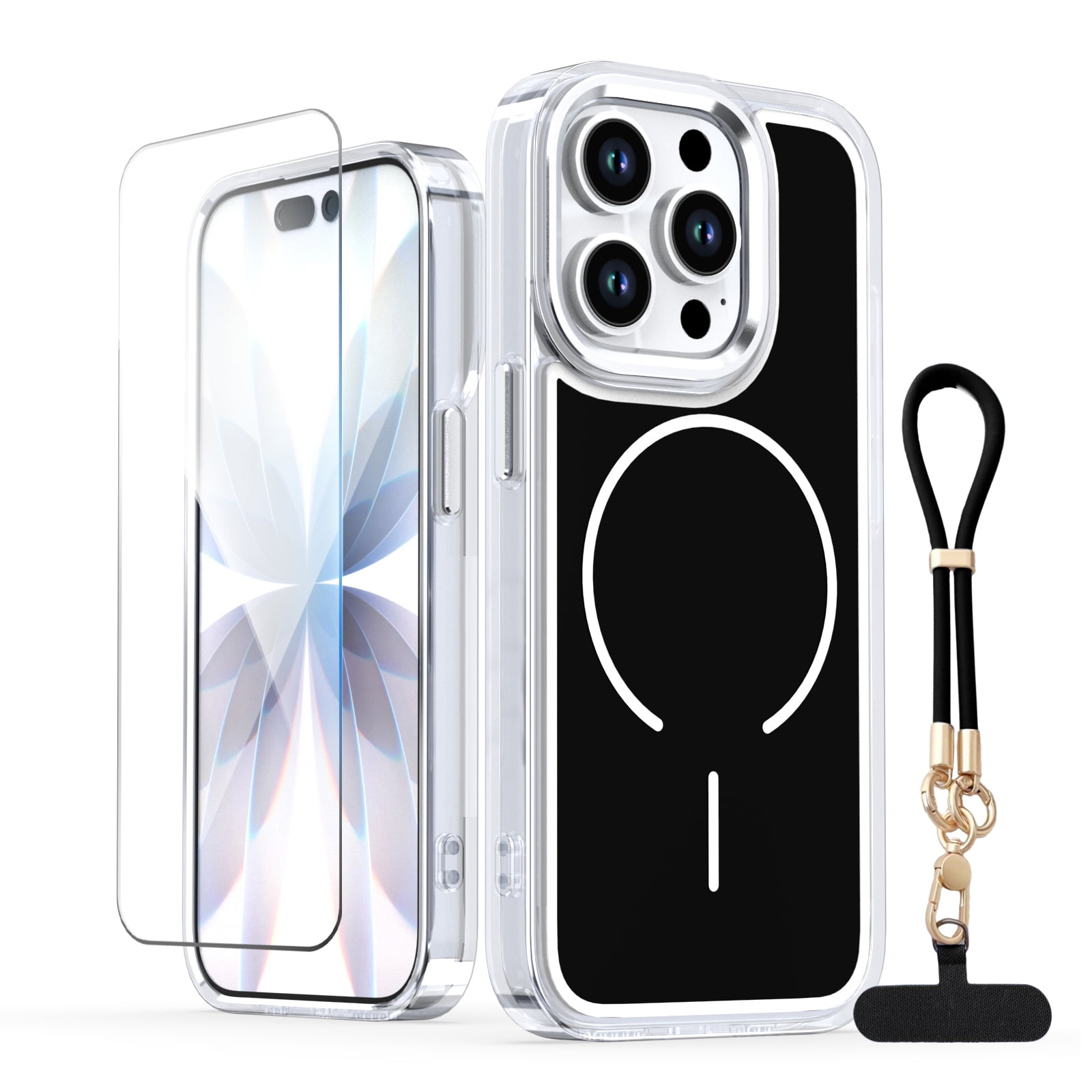 Allytechgroup iPhone 12 Pro Max Case with Tempered Glass & Phone ...