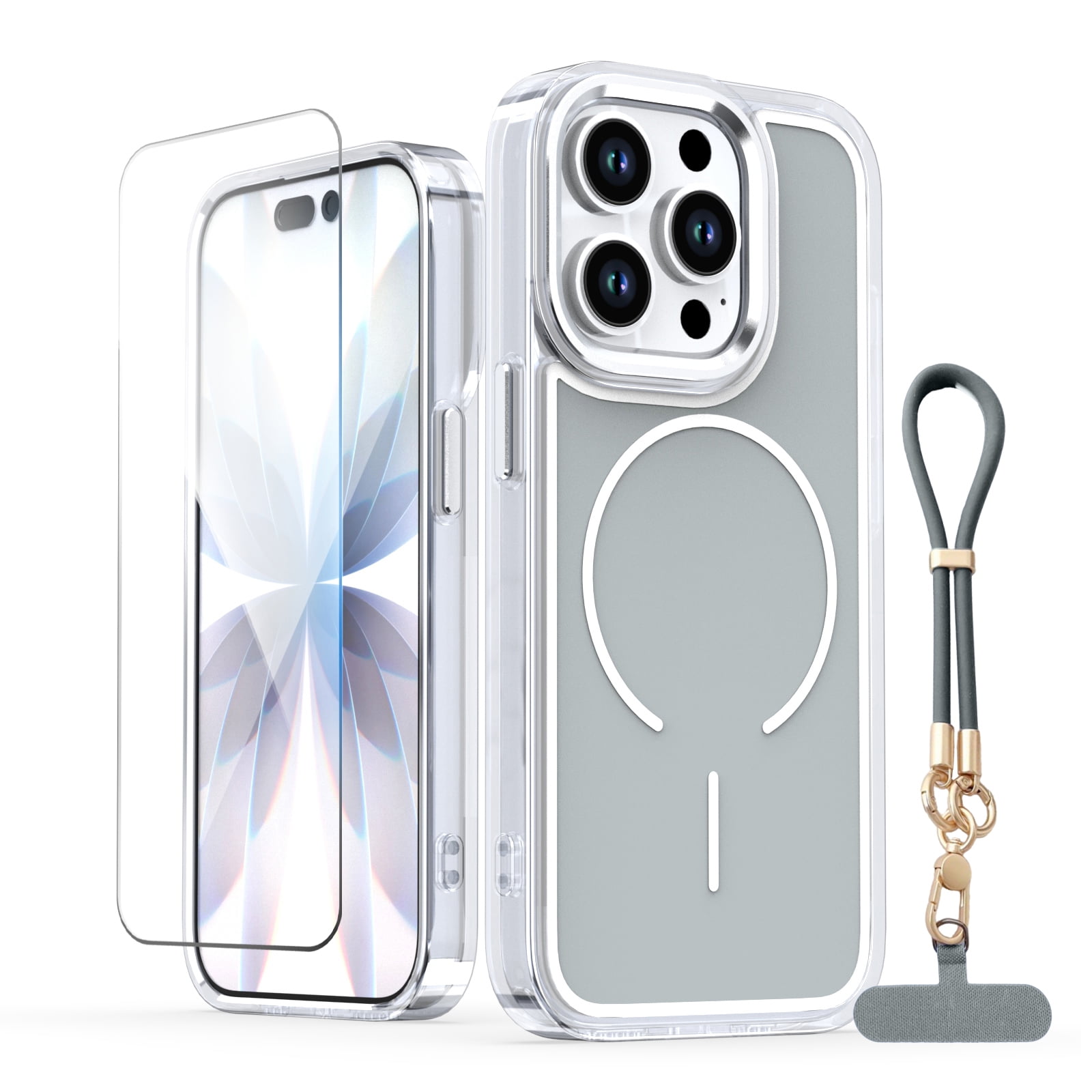 Allytechgroup iPhone 12 Pro/ iPhone 12 Case with Tempered Glass & Phone ...