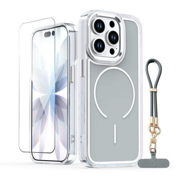 Allytechgroup iPhone 12 Pro/ iPhone 12 Case with Tempered Glass & Phone ...