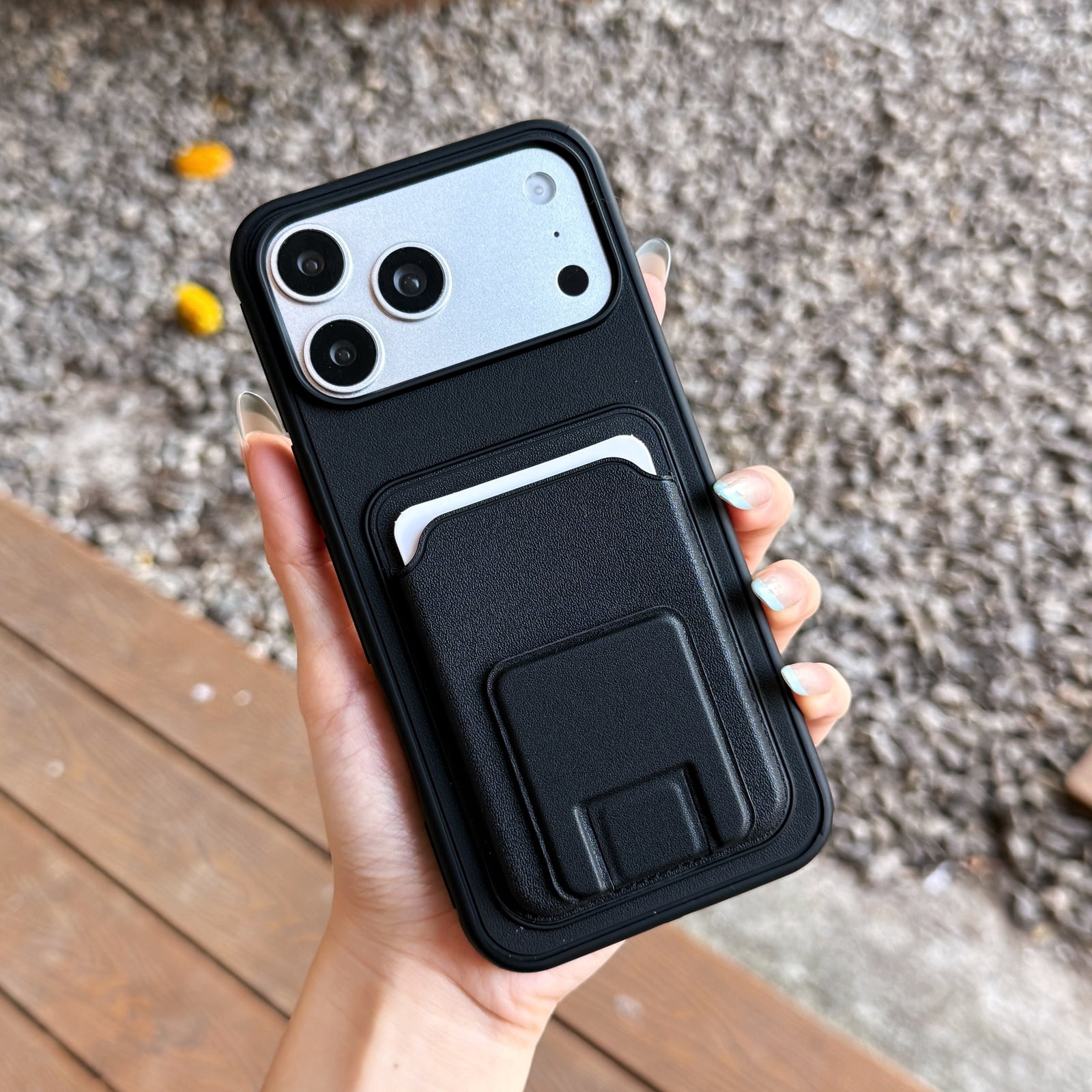 Allytechgroup for iPhone 13 Back Cover Case with Card Slot, Built-in ...