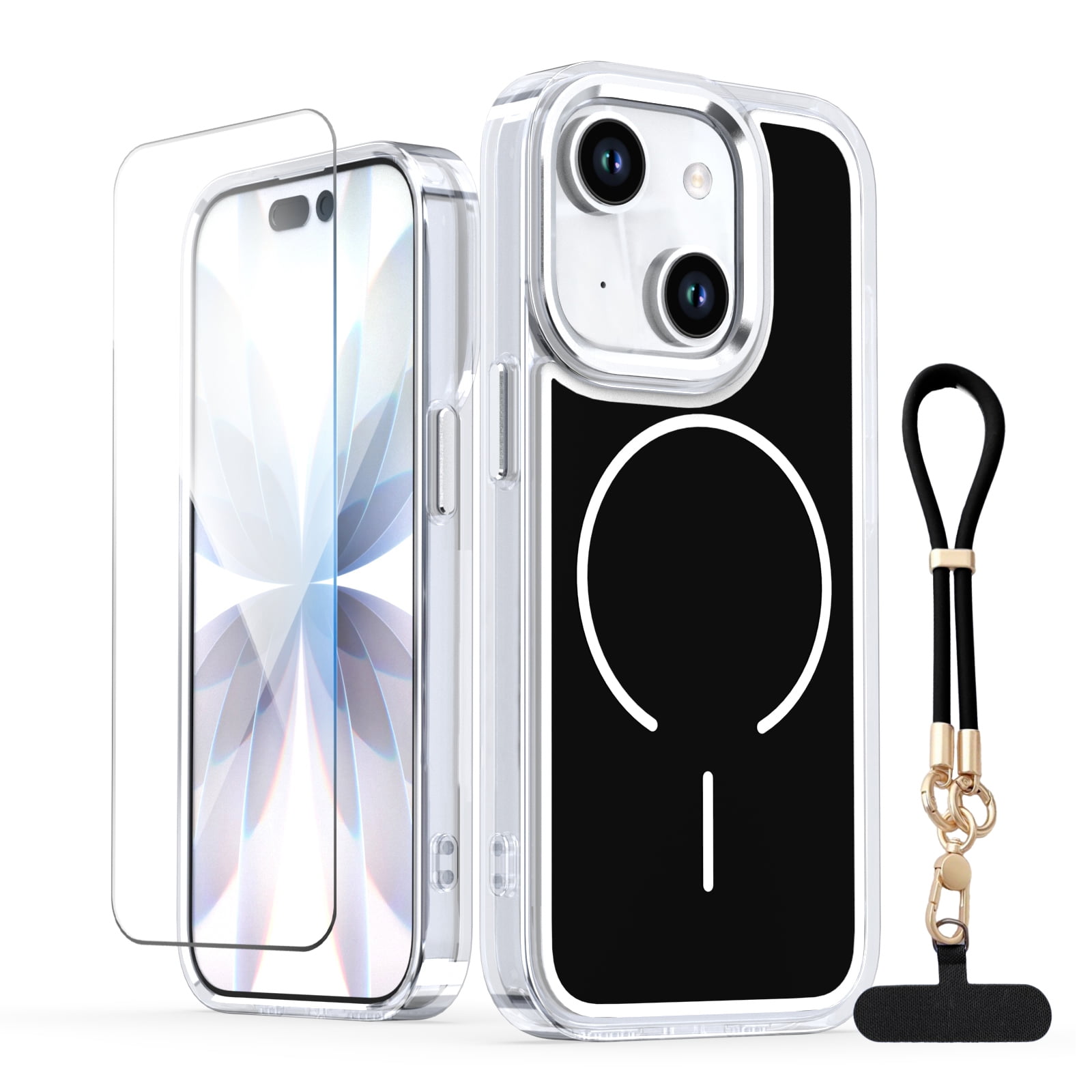 Allytechgroup iPhone 13 Case with Tempered Glass & Phone Lanyard ...