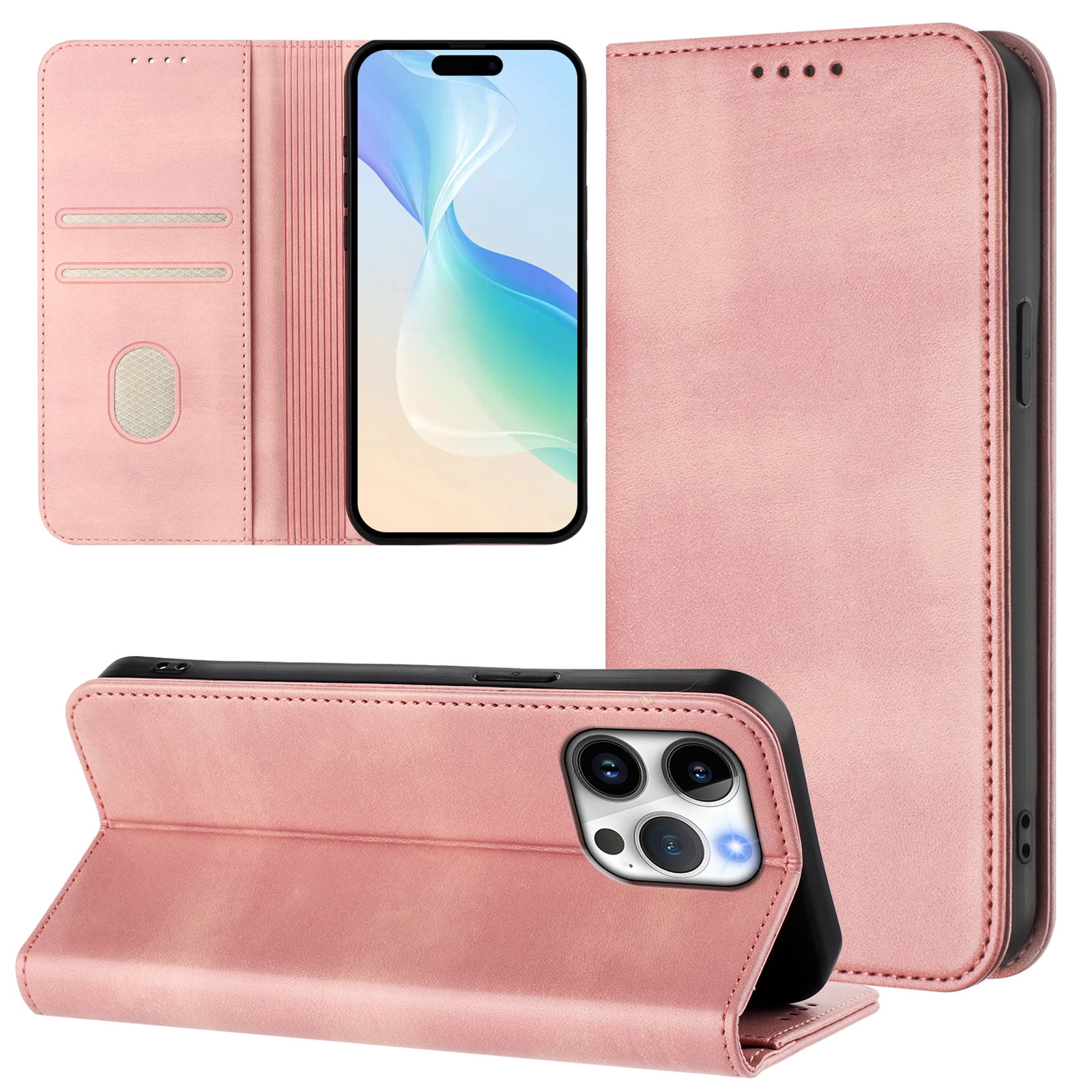 Allytechgroup for iPhone 13 Pro Case Folio Stand RFID Blocking ...