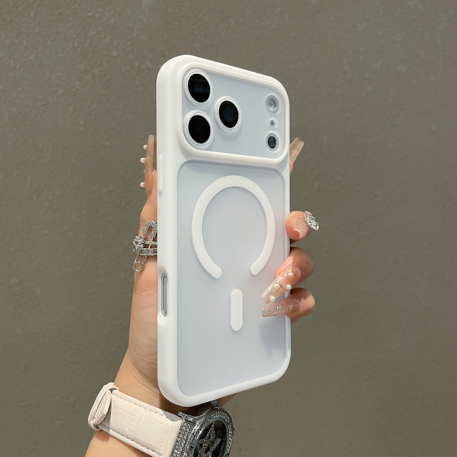 Allytechgroup for iPhone 14 Magnetic Case, PC+TPU Protective Rugged Support Wireless Charging ...