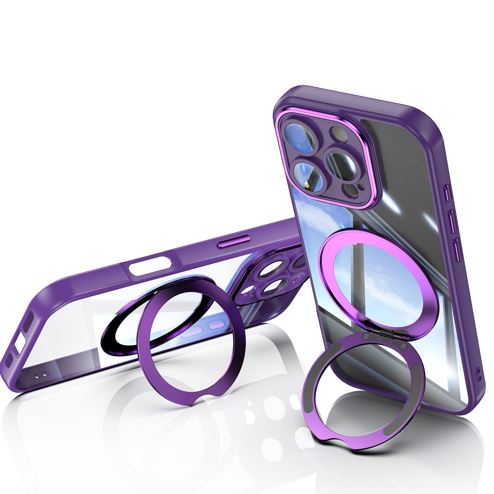 Allytechgroup iPhone 14 Pro Case with Camera Lens Protector, Rugged ...