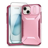 Allytechgroup iPhone 15 Case with Screen Protector, Rugged Hybrid TPU ...