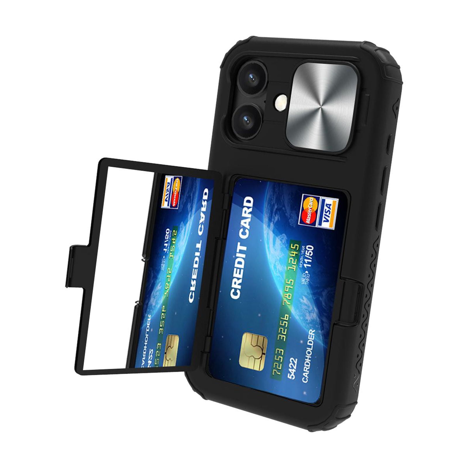 Allytechgroup iPhone 16 Case with Sliding Camera Lens Protector ...