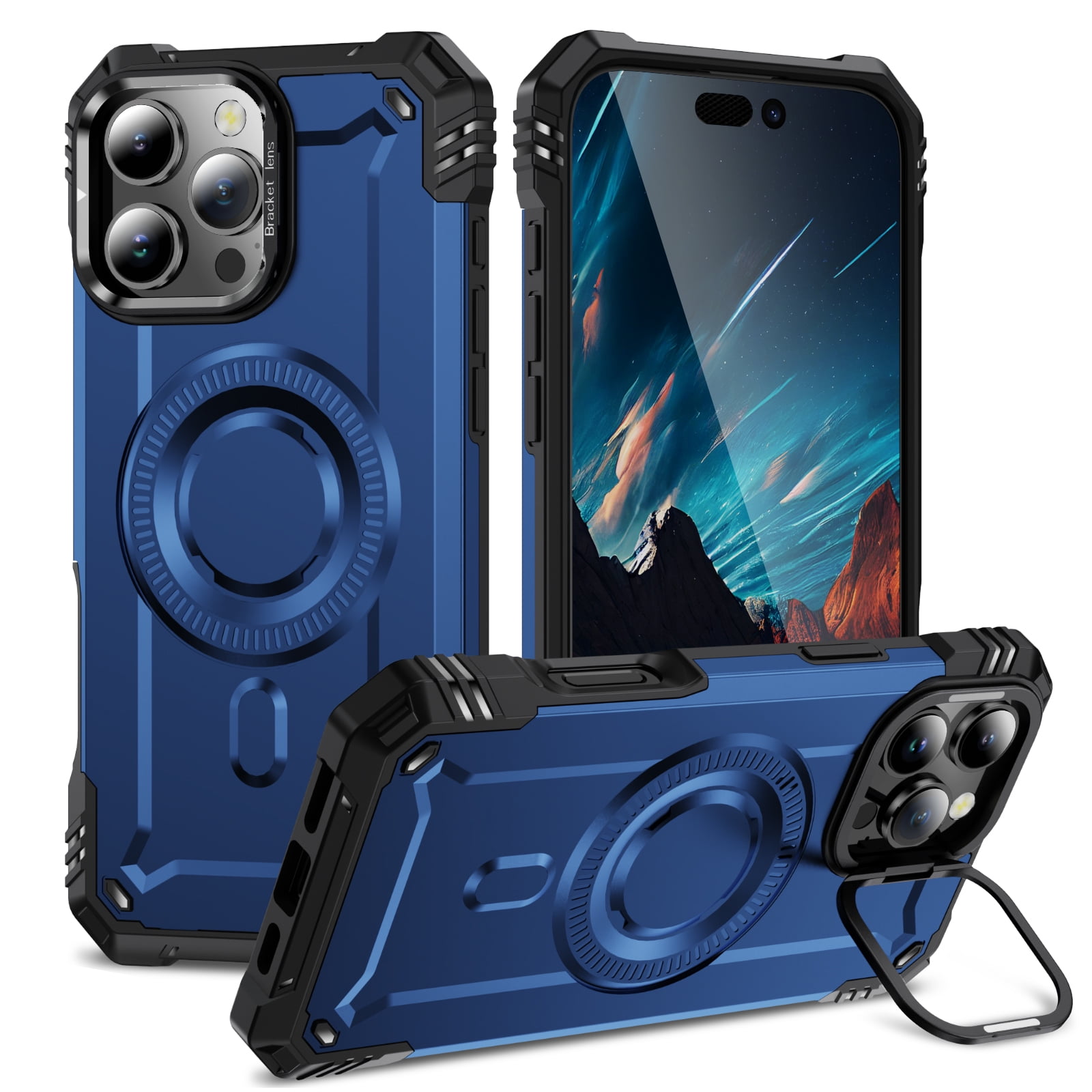 Allytechgroup for iPhone 16 Pro Case with Camera Kickstand, [Include 1x Screen Protector ...