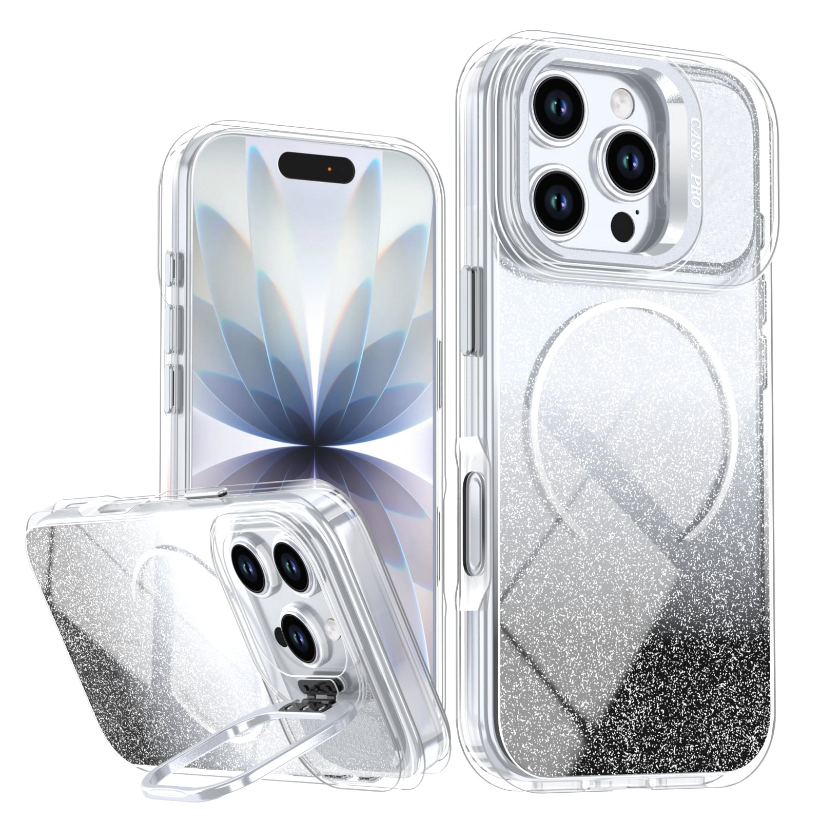 Allytechgroup for iPhone 16 Pro Case with Stand Bracket, Gradient Color ...