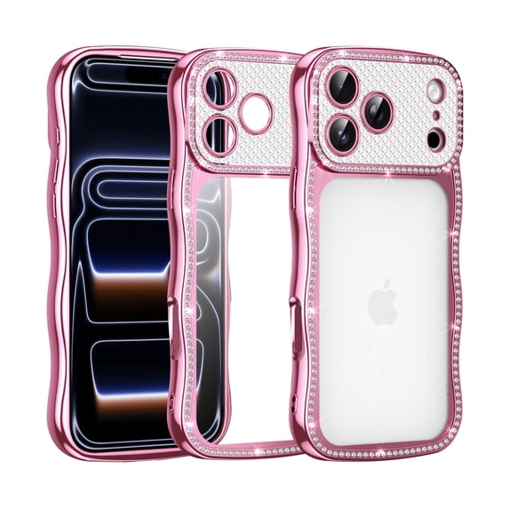 Allytechgroup for iPhone 16 Pro Max Back Cover Case with Diamond Design ...