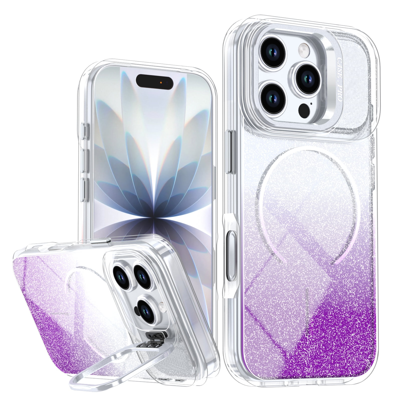 Allytechgroup for iPhone 16 Pro Max Case with Stand Bracket, Gradient ...