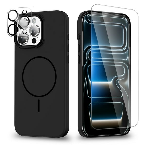 Allytechgroup iPhone 16 Pro Max Case with Tempered Glass Screen ...