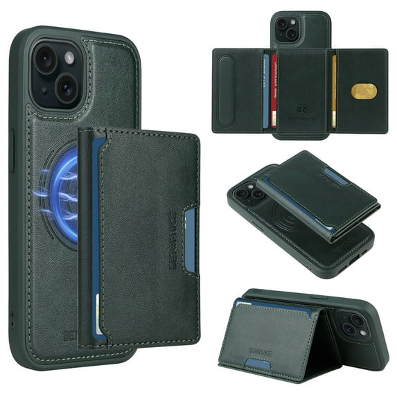 Allytechgroup for iPhone 16 Pro Max Magnetic Wallet Case with RFID ...