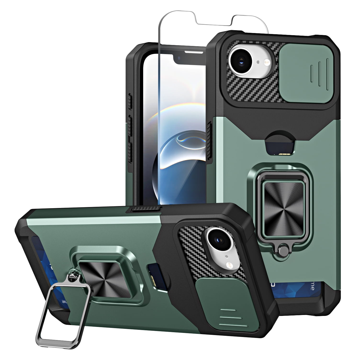 Allytechgroup iPhone 16e Case with Screen Protector & Sliding Camera ...