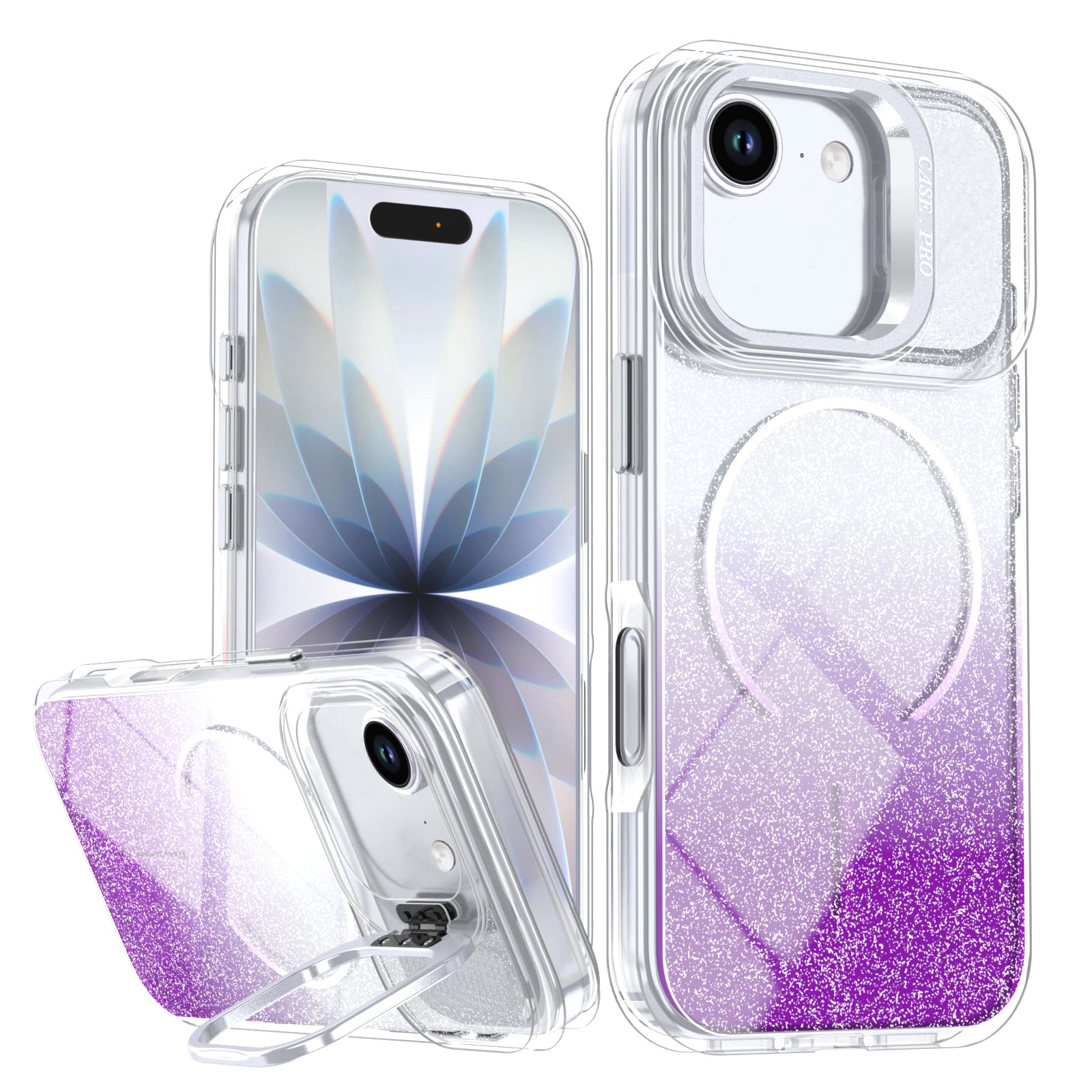 Allytechgroup for iPhone 16e Case with Stand Bracket, Gradient Color ...