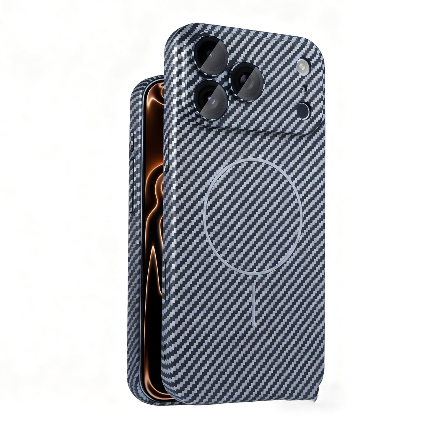 Allytechgroup for iPhone 17 Case, Compatible with Magsafe Carbon Firber ...