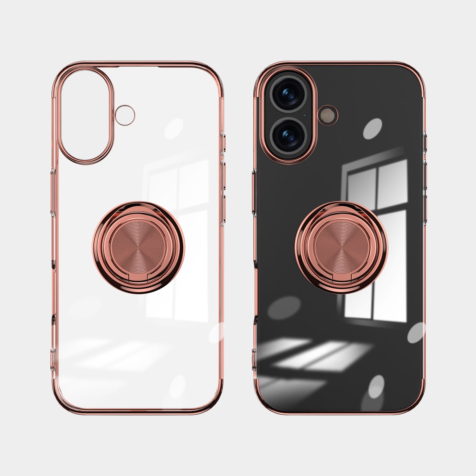 Allytechgroup iPhone 17 Case with Ring Holder, Kickstand Magnetic Case Compatible with Car Mount ...