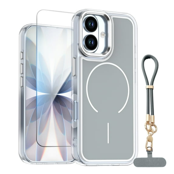 Allytechgroup iPhone 17 Case with Tempered Glass & Phone Lanyard ...