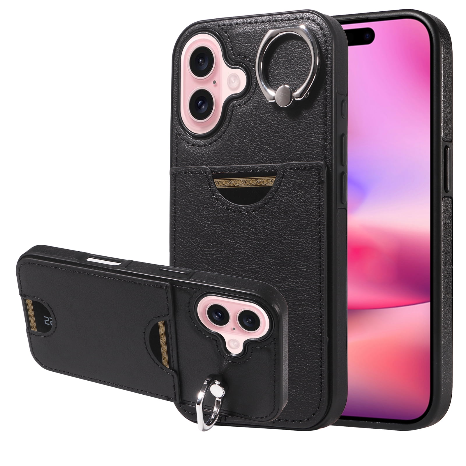Allytechgroup iPhone 17 Case Wallet, with Ring Holder Kickstand Anti ...