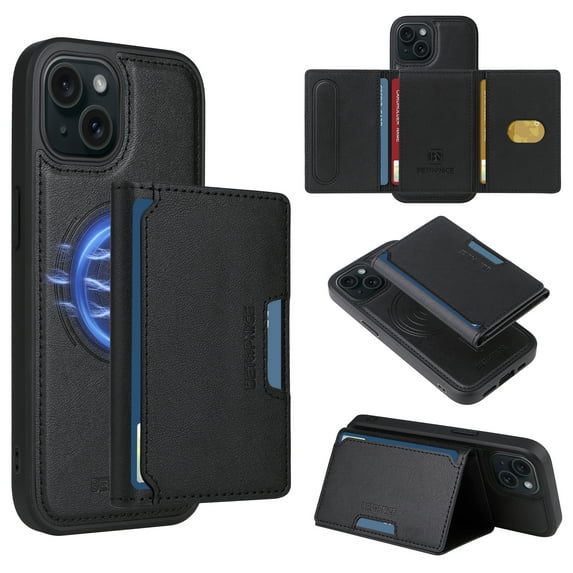 Allytechgroup for iPhone 17 Pro Magnetic Wallet Case with RFID Blocking ...