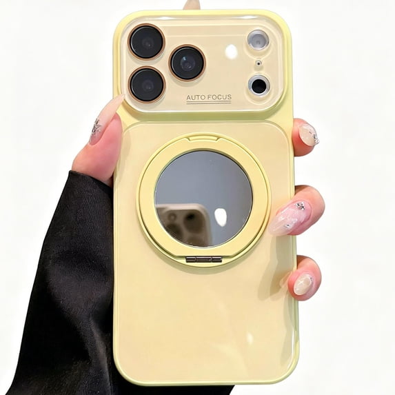 Allytechgroup for iPhone 17 Pro Max Case with Mirror Ring Holder Stand ...