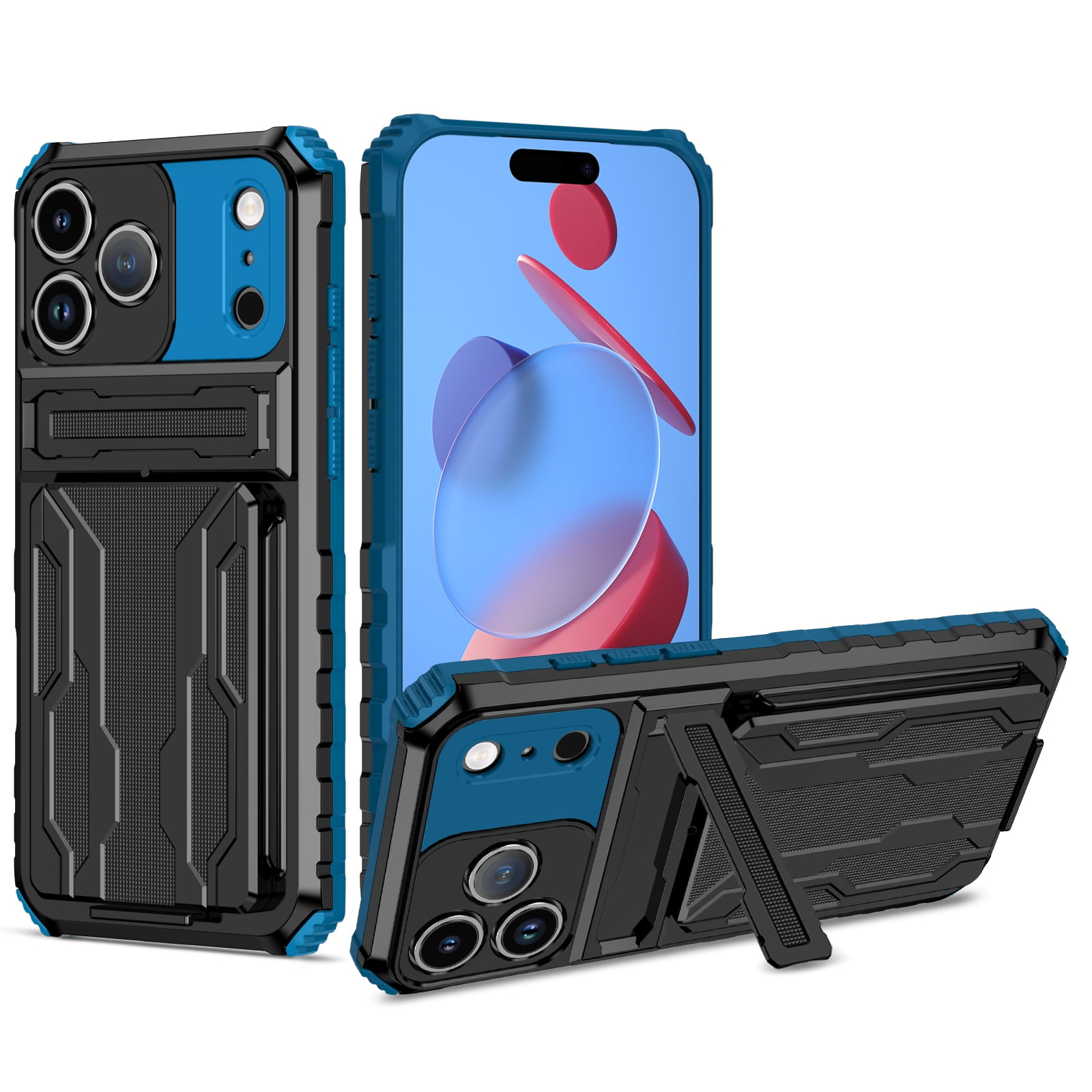 Allytechgroup for iPhone 17 Pro Max Rugged Case with Cards Holder ...