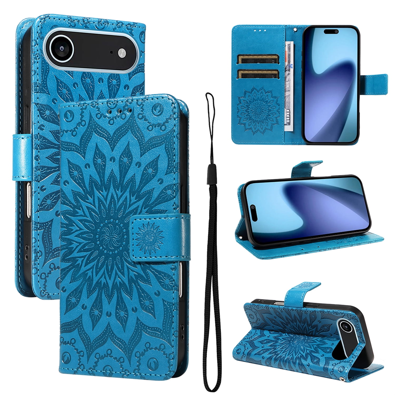 Allytechgroup for iPhone Air Case Wallet, Slim Fit Sunflower Embossed ...
