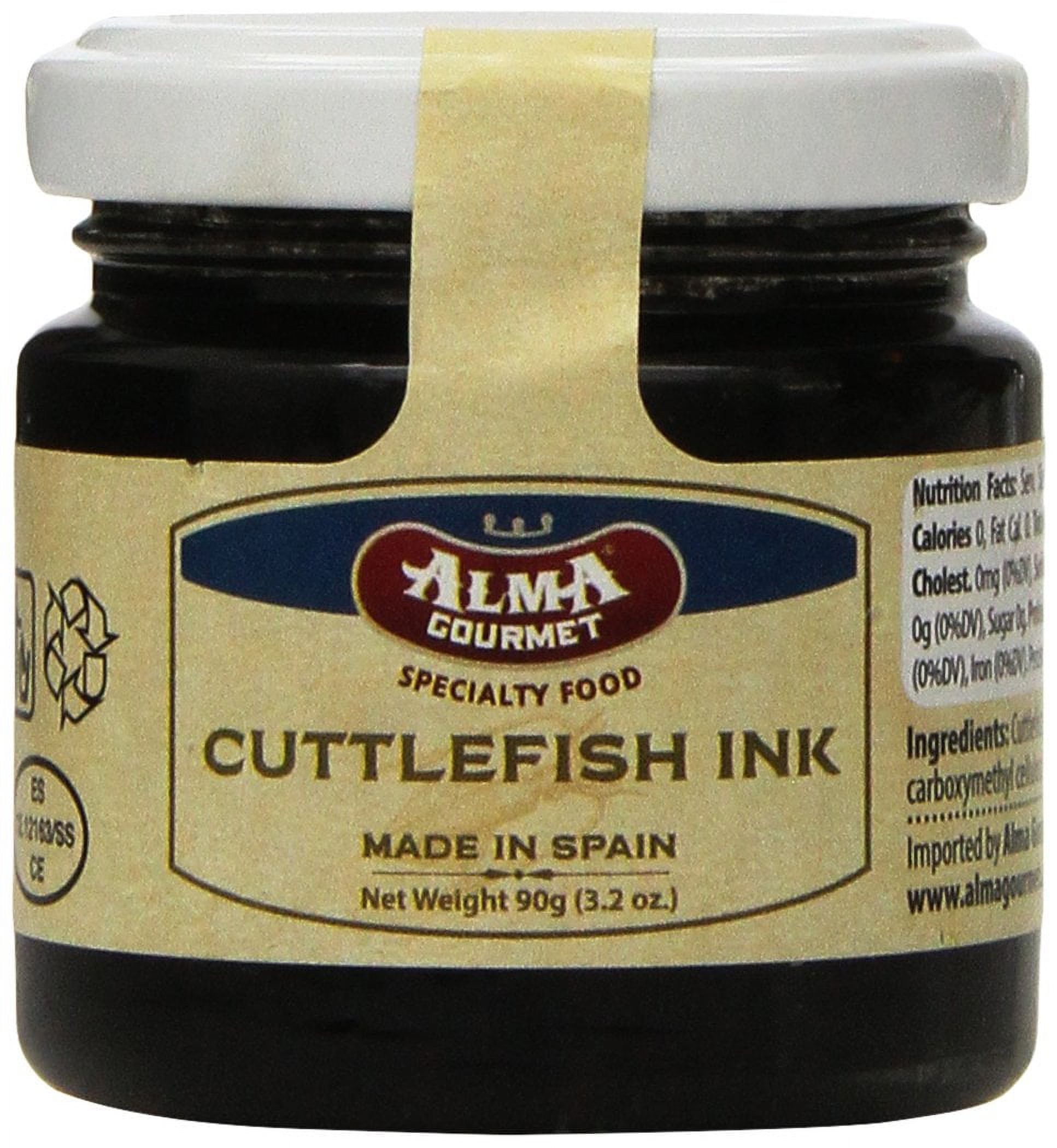 Alma Gourmet Cuttlefish Squid OLF24 Ink | 3.2oz (90g) Jar - Walmart.com