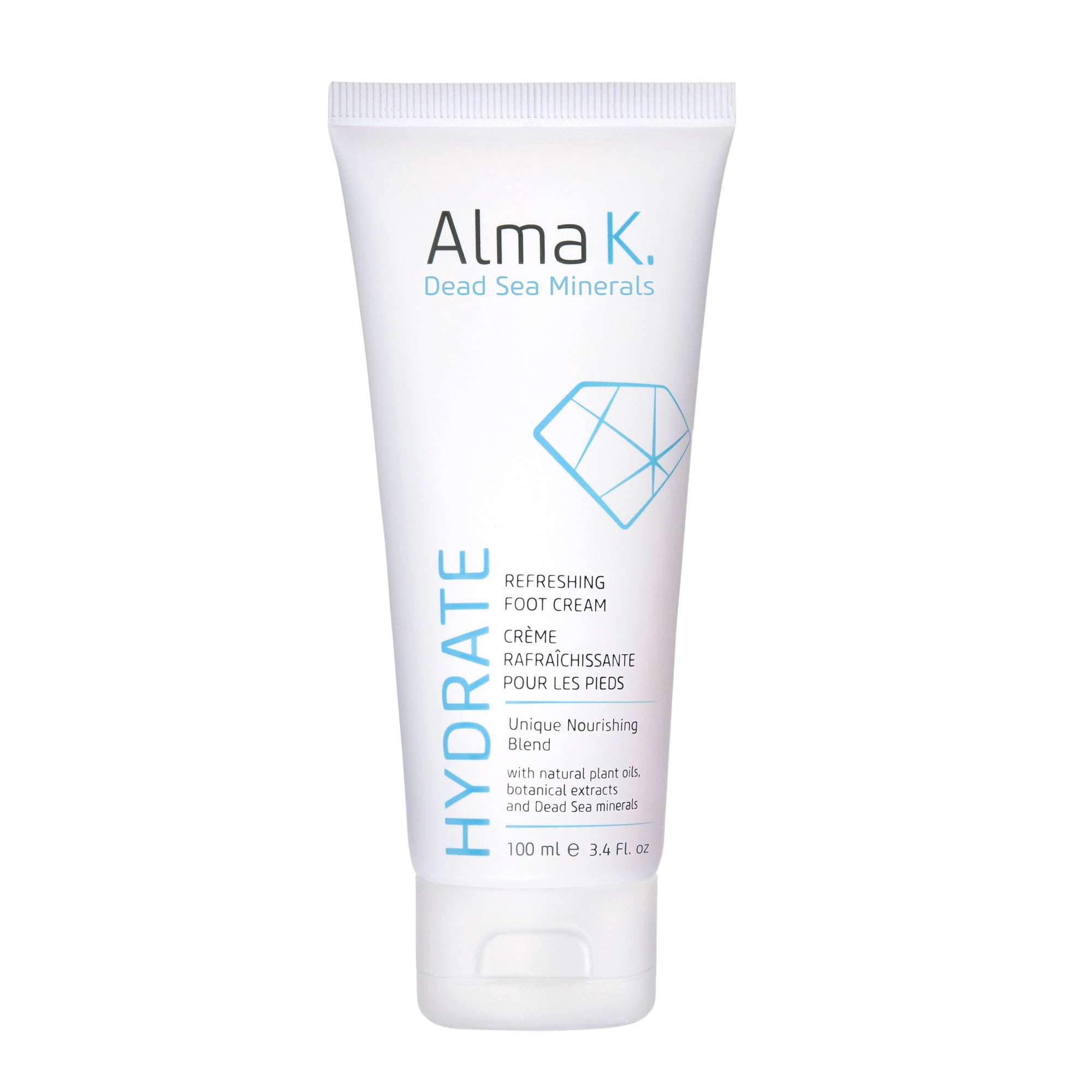 Alma K Refreshing Foot Cream, Foot Cream for Dry Cracked Feet, 3.4 oz ...