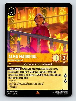 Alma Madrigal Basic Mentor Family Matriarch HP 1 Power 3 Disney Lorcana ...