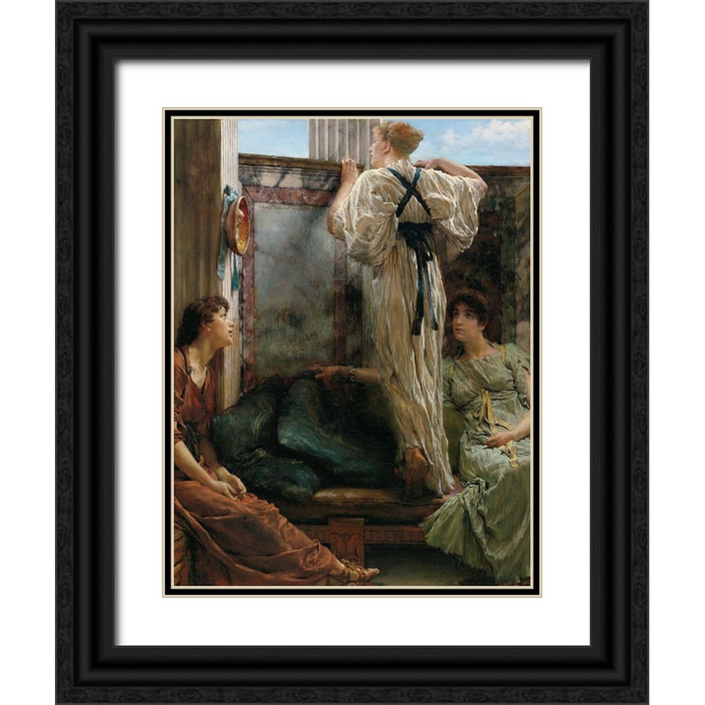 Alma-Tadema, Sir Lawrence 12x14 Black Ornate Wood Framed with Double ...