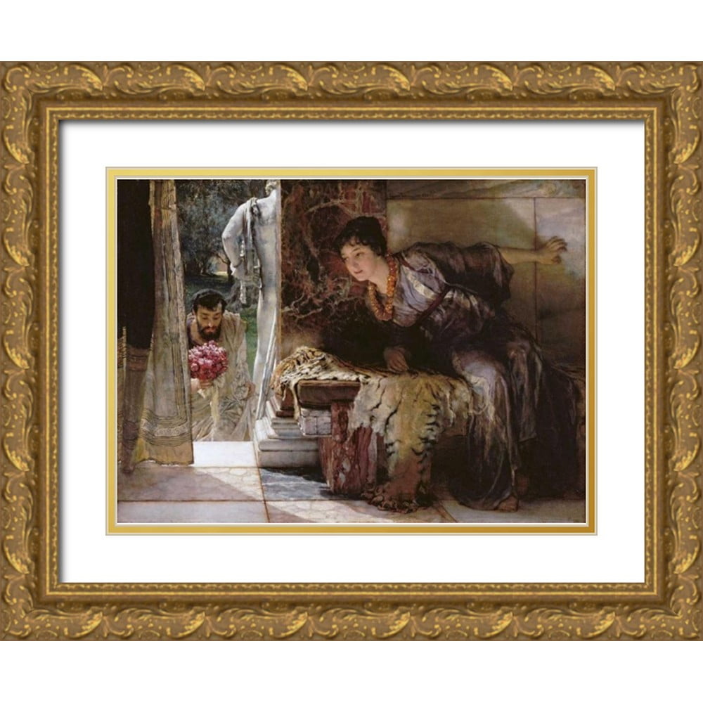 Alma-Tadema, Sir Lawrence 24x19 Gold Ornate Wood Framed with Double ...