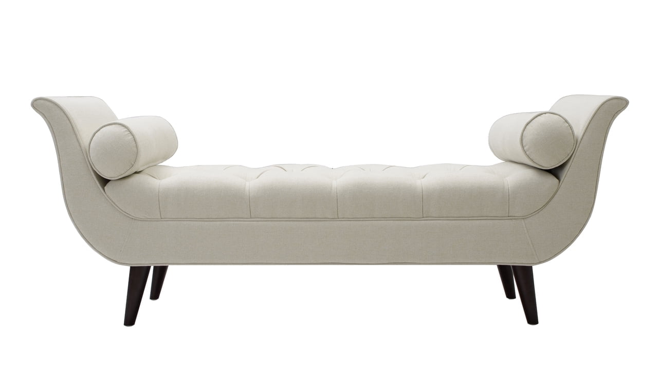 Alma Tufted Flare Arm Entryway Bench, Sky Neutral - Walmart.com