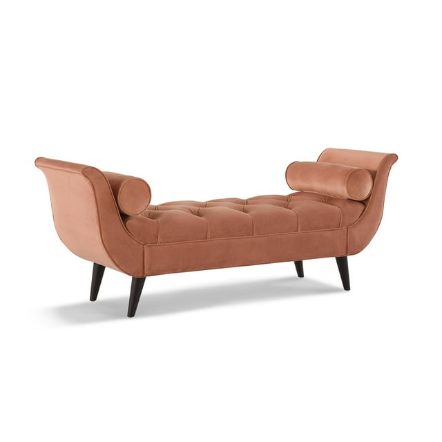 Free Shipping! Alma Tufted Flared Arm Entryway Bench Orange - Walmart ...